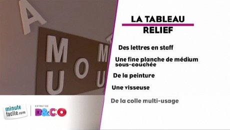 Comment faire un tableau en relief ? - Minutefacile.com